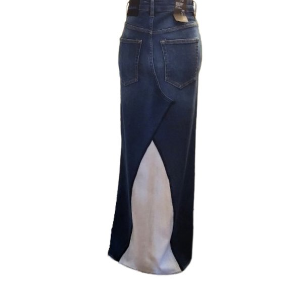H&M | Skirts | Deconstructed Long Denim Skirt Geo Design With Matching ...